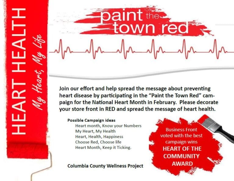 Paint the town red: Heart Health Month - Columbia County Health System